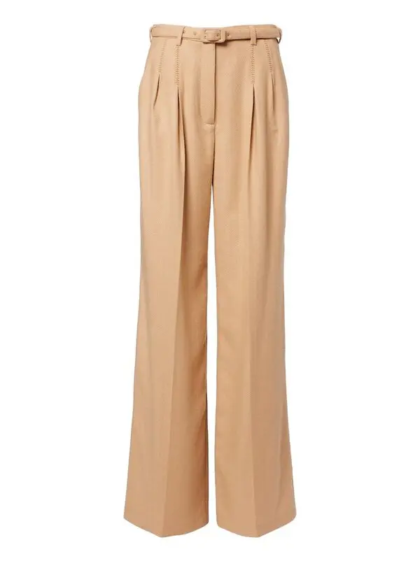 Gabriela Hearst Rhein High-rise Flared Pants - Beige