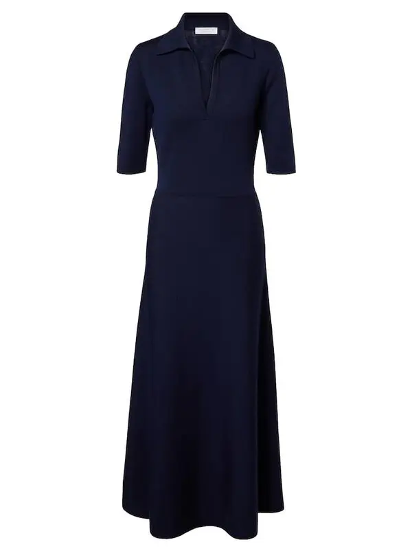 Gabriela Hearst Wool, Silk, And Cashmere Maxi Dress - Blue