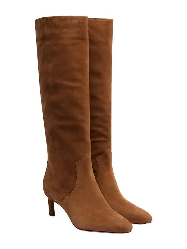 Veronica Beard Kinna 55 Suede Knee-high Boots - Brown