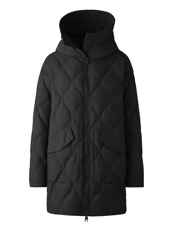 Canada Goose Alessia Hooded Down Quilted Coat - Black
