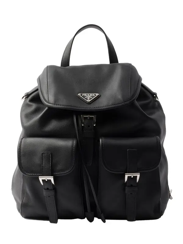Prada Leather Backpack - Black