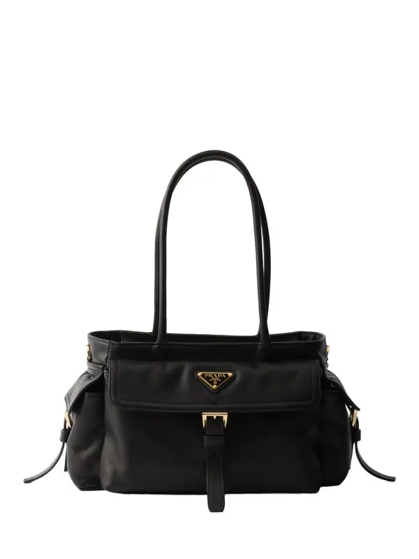 Prada Explore Medium Nappa Leather Tote Bag - Black