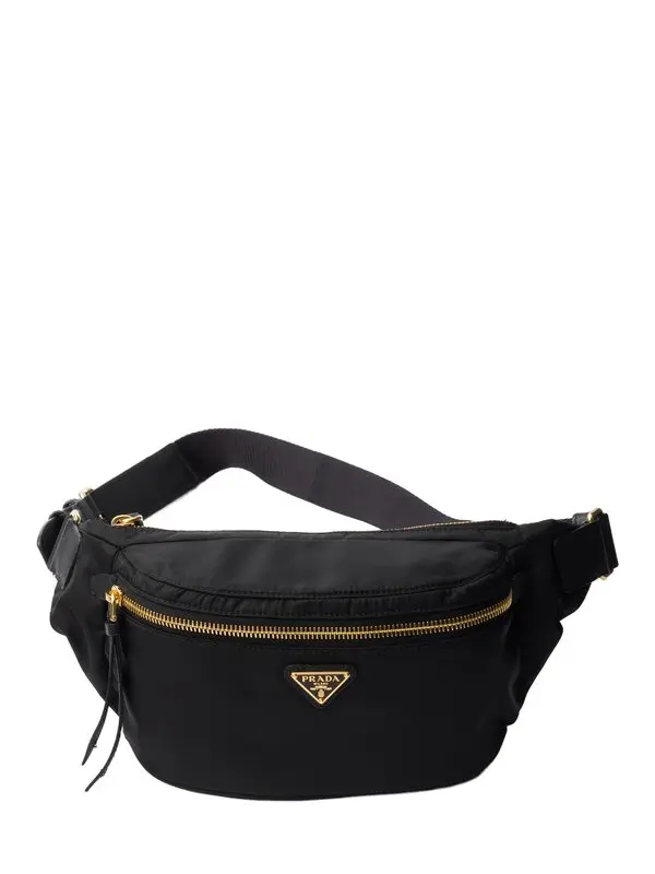 Prada Re-nylon And Saffiano Leather Belt Bag - Black