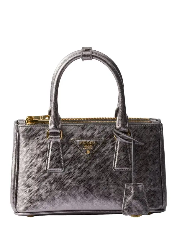 Prada Galleria Patent Saffiano Leather Mini-bag - Gold/silver