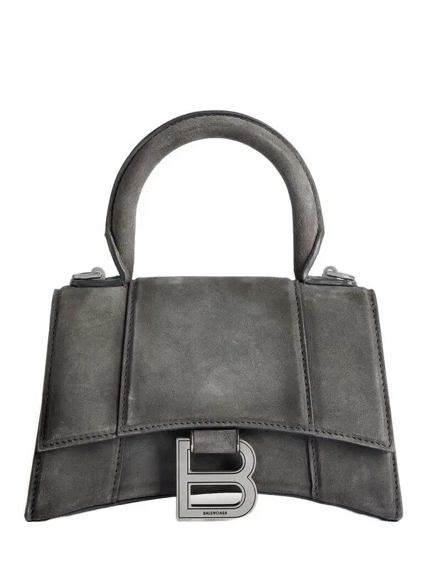 Balenciaga Hourglass Xs Handbag - Grey & Silver