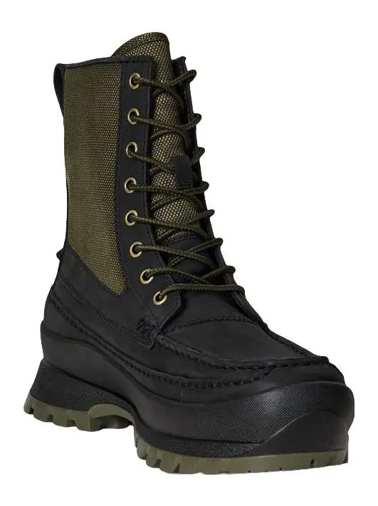 Ralph Lauren Logan Lace-up Boot - Black/olive
