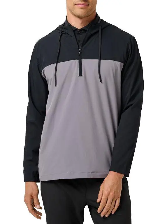 Travis Mathew Meridian Quarter-zip Tech Hoodie - Black