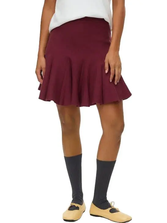 Vero Moda Kristin Flounce Mini Skirt - Syrah