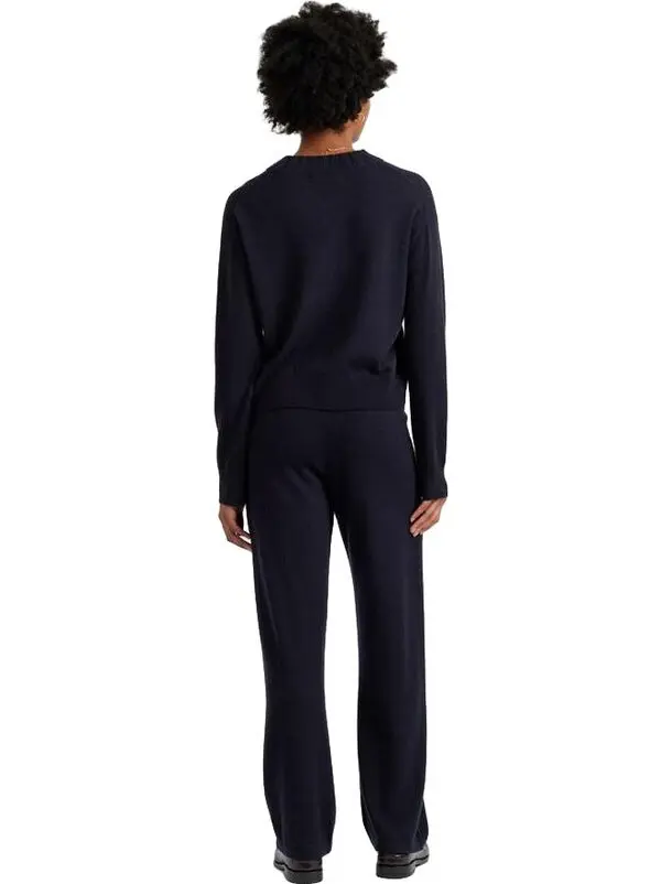 Chinti & Parker Wool-cashmere Ribbed V-neck Sweater - Navy