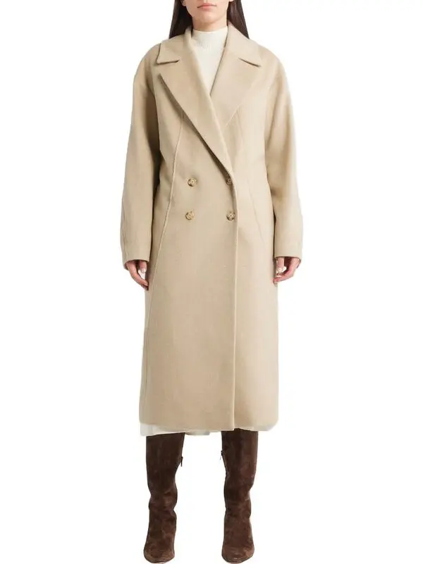BOSS Calacas Wool & Cashmere Long Coat - Pumice