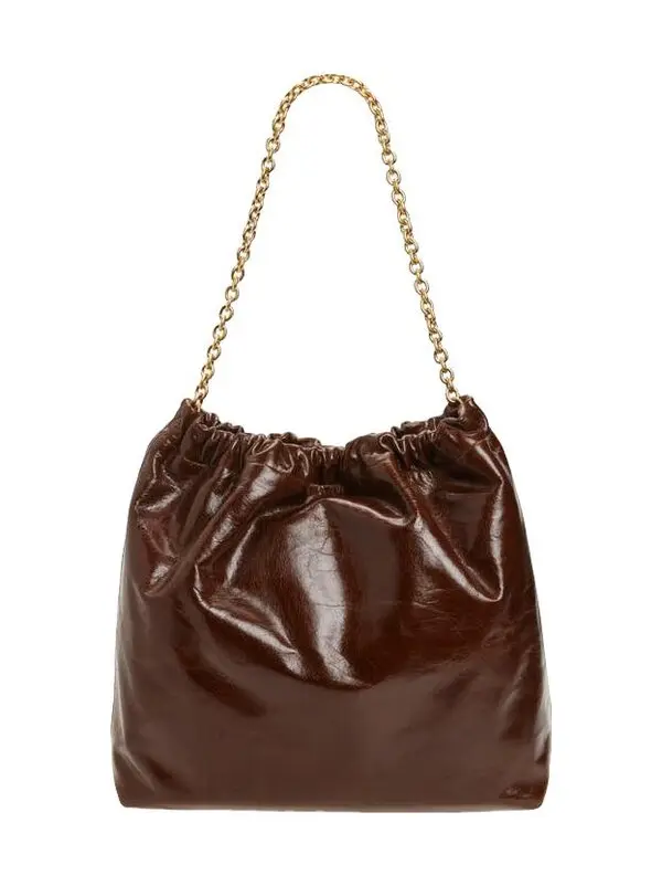 REFORMATION Dahlia Leather Tote - Mocha Leather