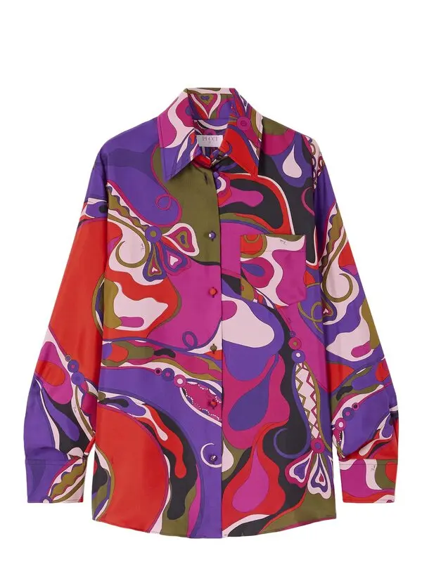 Emilio Pucci Printed Silk Shirt - Multi