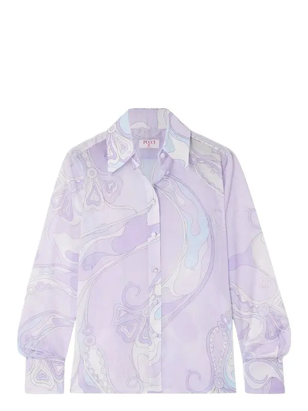 Emilio Pucci Printed Cotton Shirt - Purple