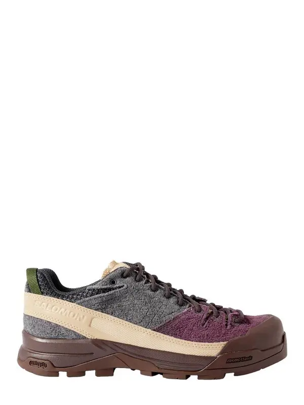 SALOMON X-alp Brushed-suede Sneakers - Brown