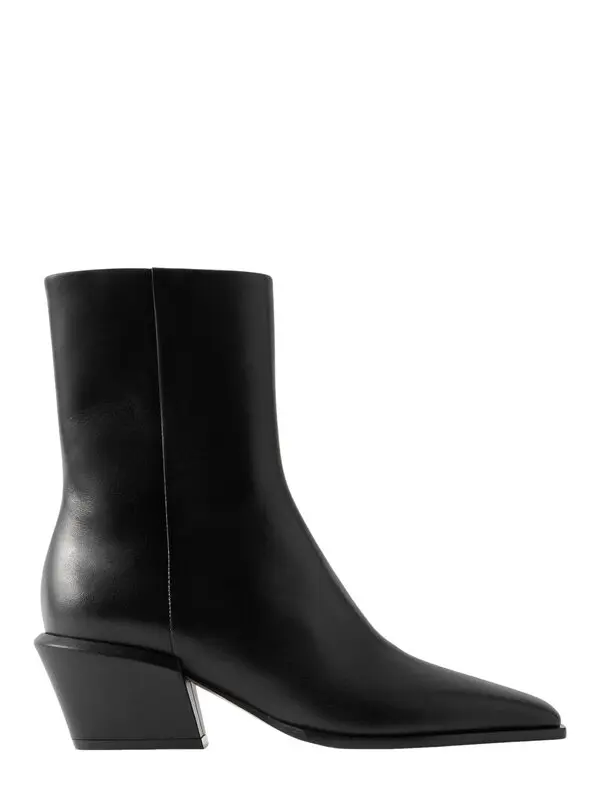 Paris Texas Bettina 50 Leather Ankle Boots - Black