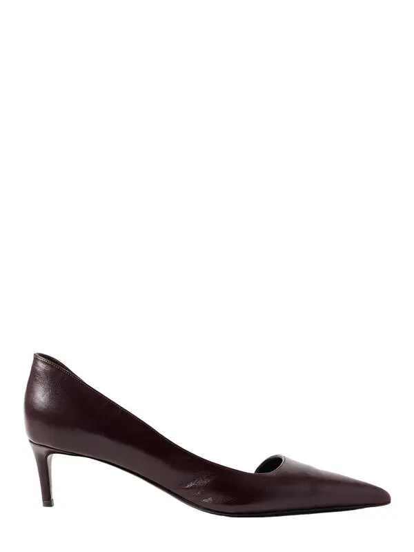 Khaite Jett Leather Pumps - Burgundy