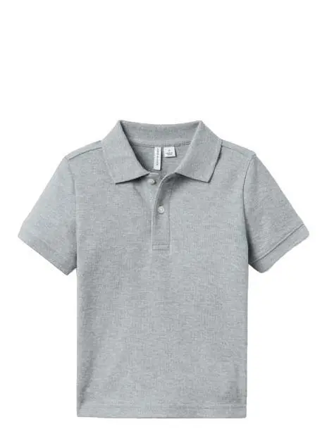Janie And Jack Classic Pique Polo - Grey