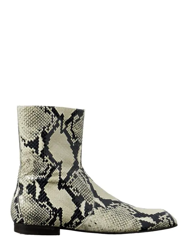 Khaite Colt Snake-effect Leather Ankle Boots - Animal Print