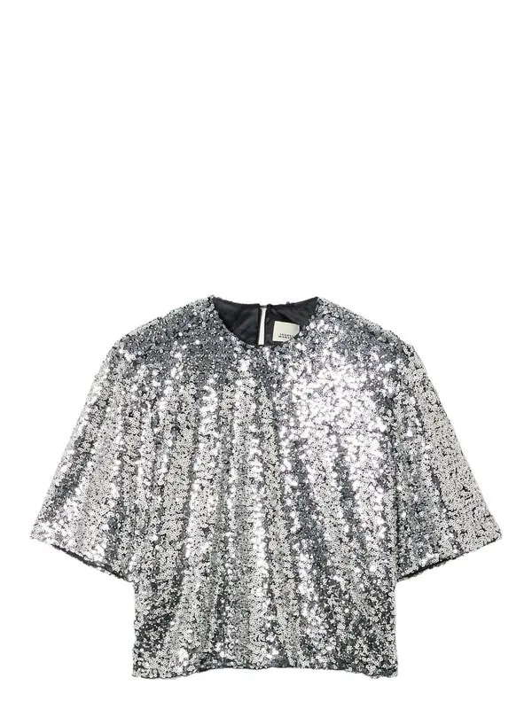Isabel Marant Helga Embellished Tulle Top - Silver