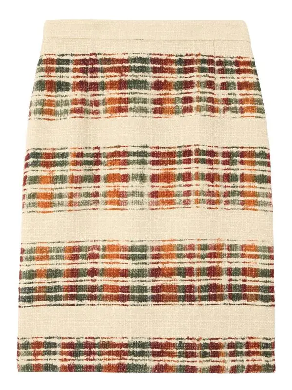 Loro Piana Striped Wool-bouclé Skirt - Multi