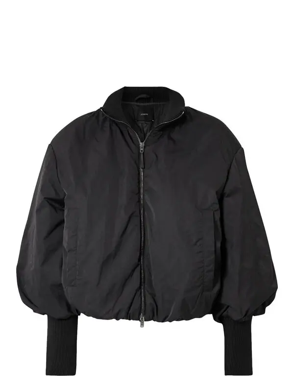 JOSEPH Bart Shell Bomber Jacket - Black