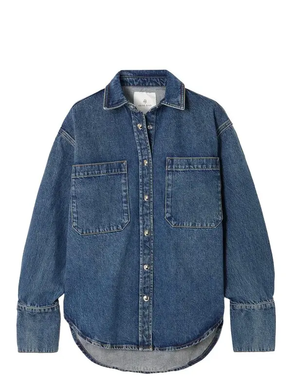 ANINE BING Dante Denim Jacket - Blue