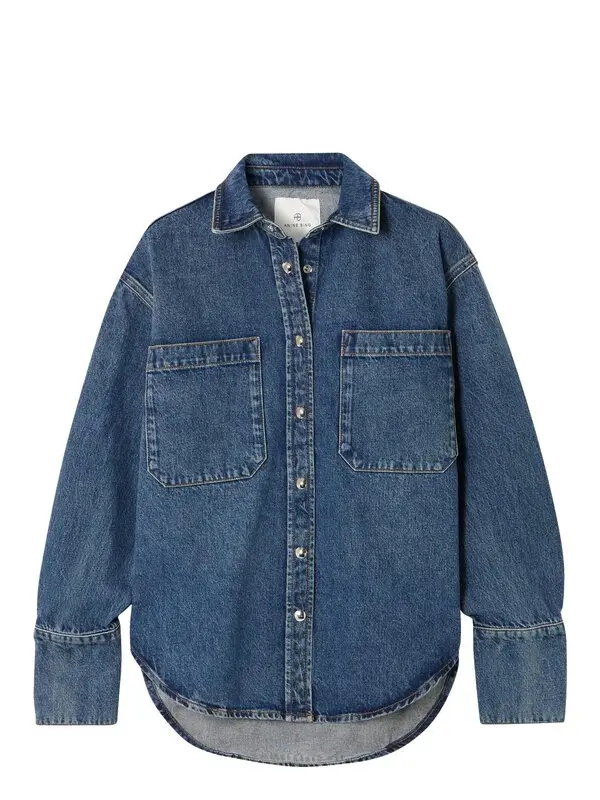 ANINE BING Dante Denim Jacket - Blue