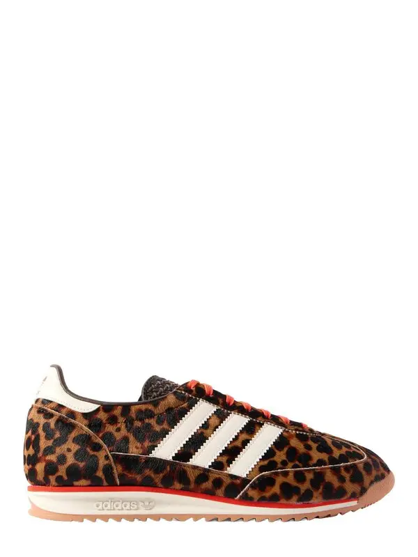 Adidas Originals By Alexander Wang Sl 72 Og Leather-trimmed Leopard-print Pony Hair Sneakers - Animal Print