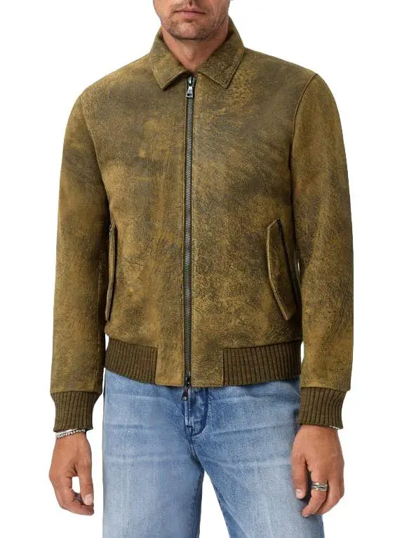 John Varvatos Oakley Leather Jacket - Chamois