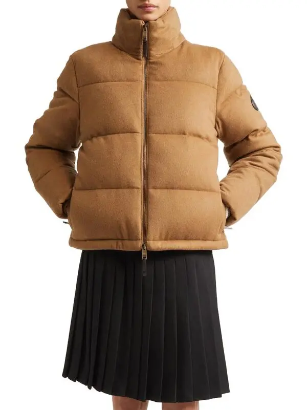 Burberry Ambleside Cashmere Down Puffer Jacket - Camel