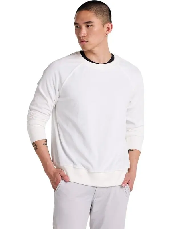 BLANCO CLOTHING Raglan Velour Sweatshirt - White