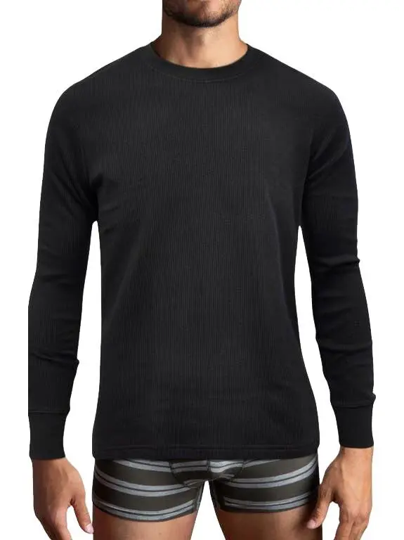 WATSON'S Therma Rib Long Sleeve Crew - Black