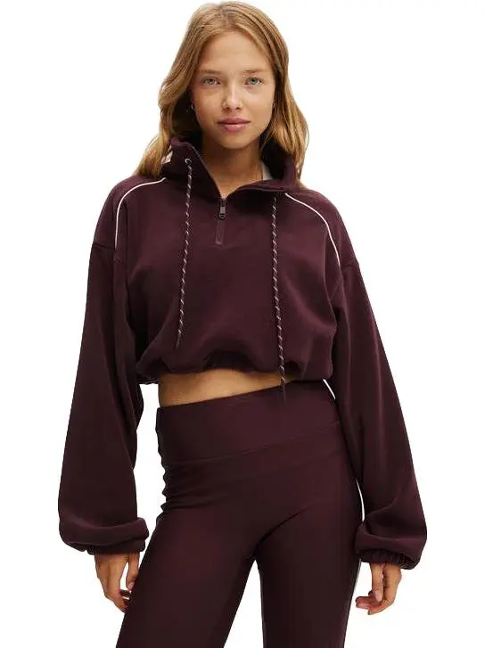Cotton:on Active Explorer Polar Fleece Half Zip Jumper - Cherry Ripe Cherry Dream