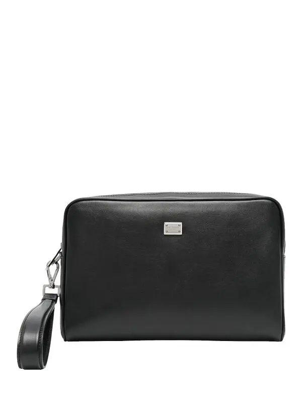 Dolce & Gabbana Logo-plaque Handheld Clutch - Black