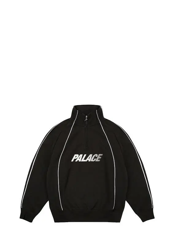 PALACE Fast Logo 1/4 Zip Top - Black