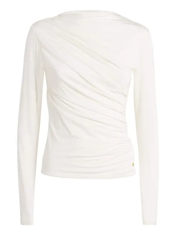 ANINE BING Ruched Bray Top - Ivory