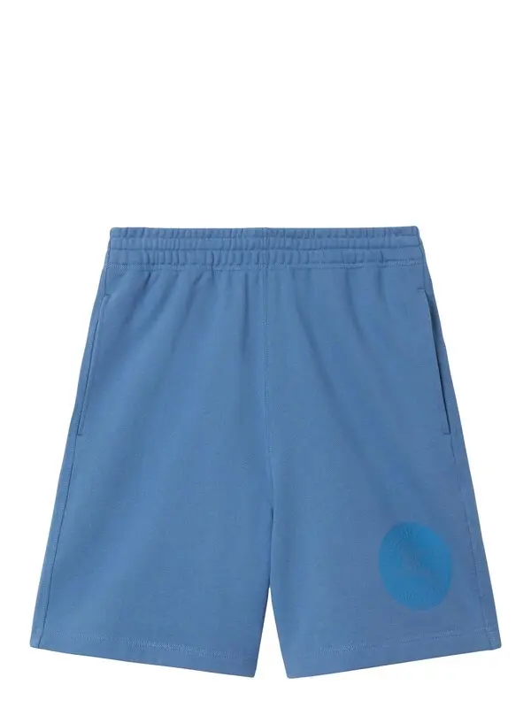 Burberry Cotton Ekd Logo Shorts - Blue