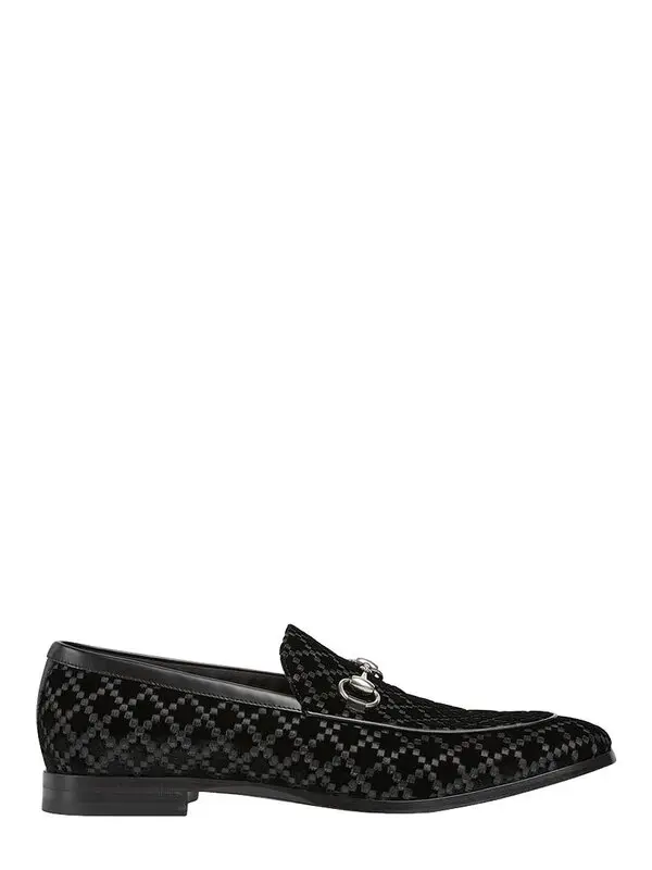Gucci Gg Velvet Loafers - Black