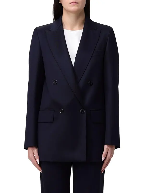 Max Mara Double-breasted Jacket - Blue