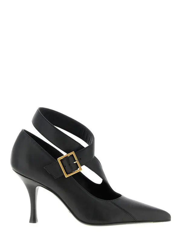 Khaite Pointed Toe High Heel Pumps - Black
