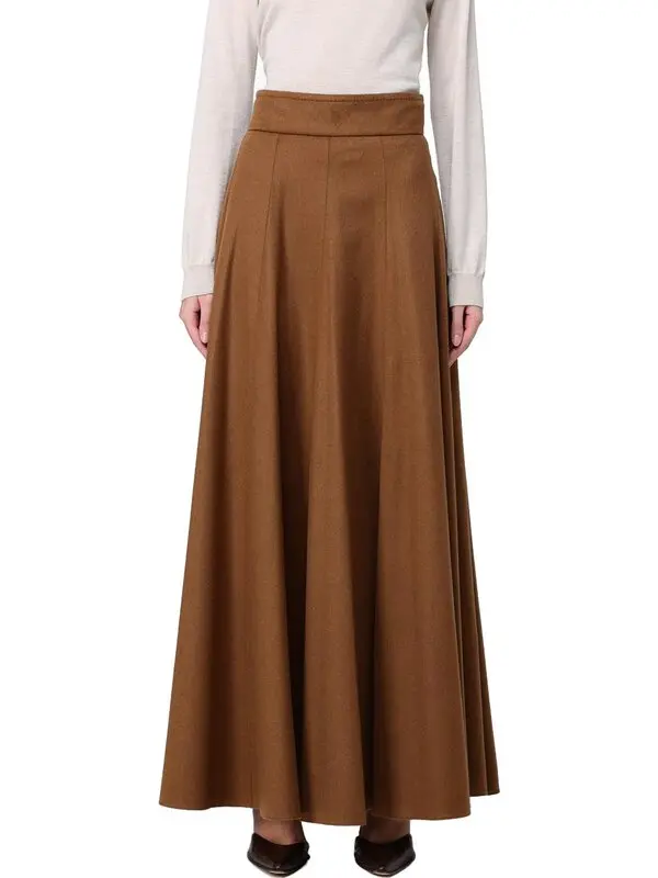 Max Mara A-line Maxi Skirt - Brown
