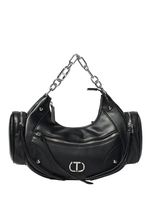 TWINSET Shoulder Bag With Chain Strap - Black