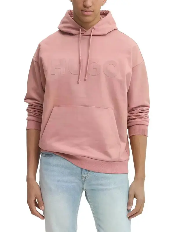 Hugo Boss Logo Embossed Hoodie - Pink