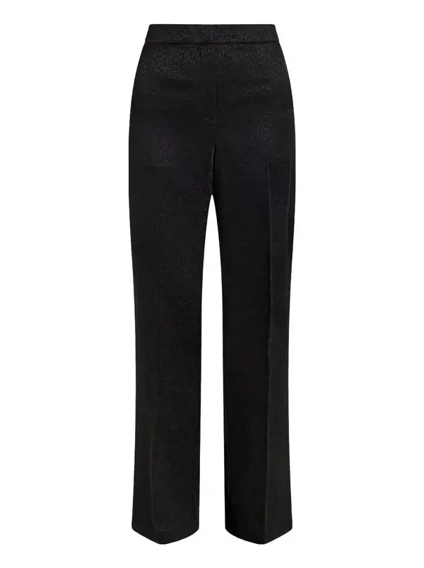 Karl Lagerfeld Logo Jacquard Cigarette Pants - Black