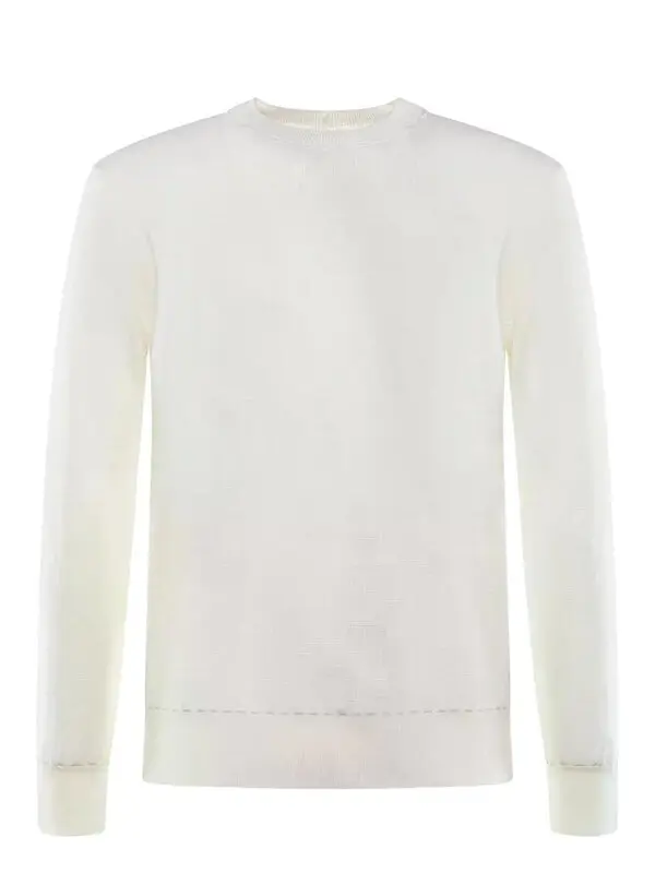 Eleventy Crew Neck Sweater - White