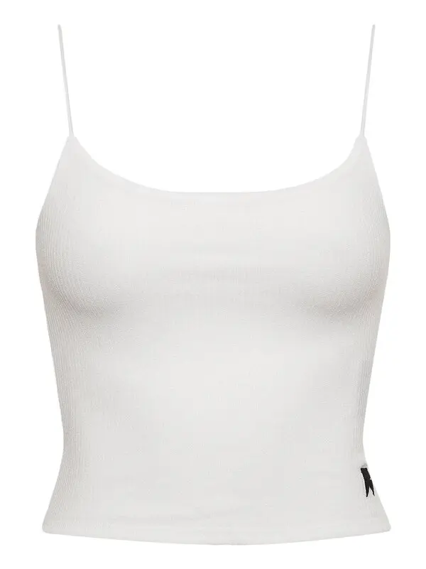 Rhude Sheer Rib Knit Tank Top - White