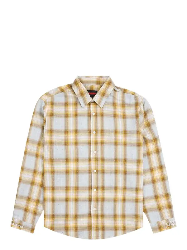 PLEASURES Dizzle Button-up - Yellow