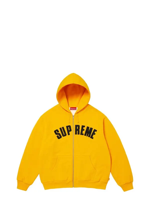 Supreme Arc Thermal Lined Zip Up Hoodie - Gold