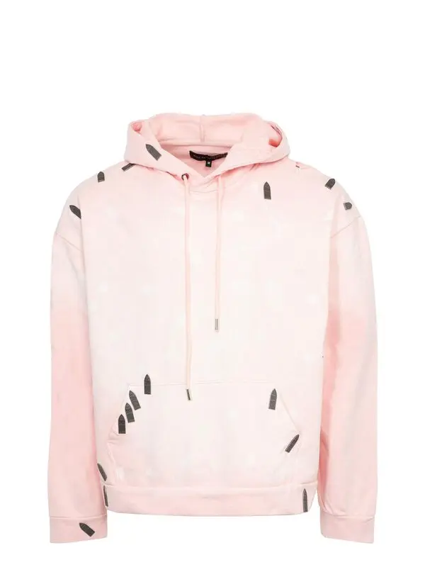 WHO DECIDES WAR BY EV BRAVADO Hardware Hooded Sweatshirt - Pink