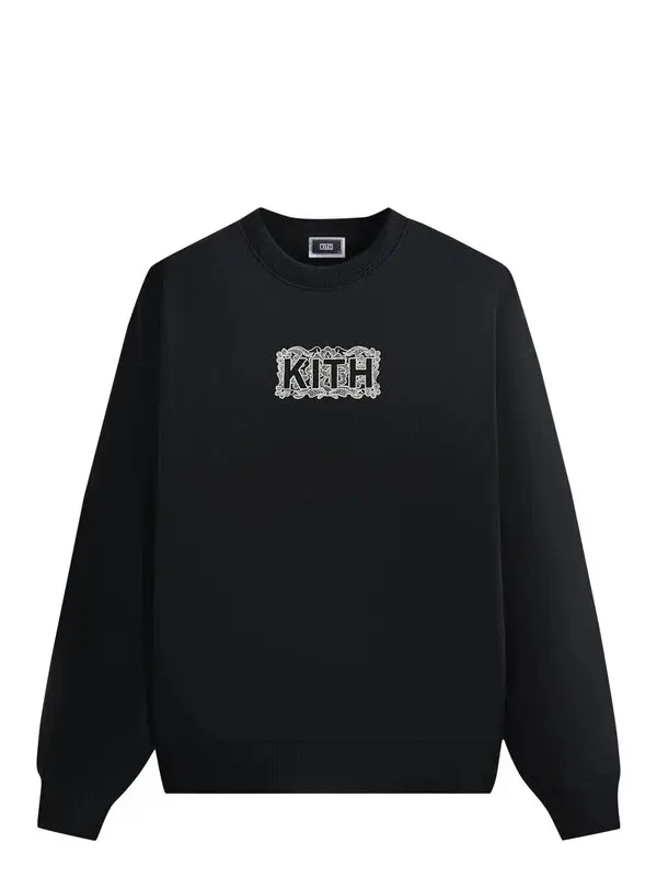 Kith Floral Lace Nelson Crewneck - Black